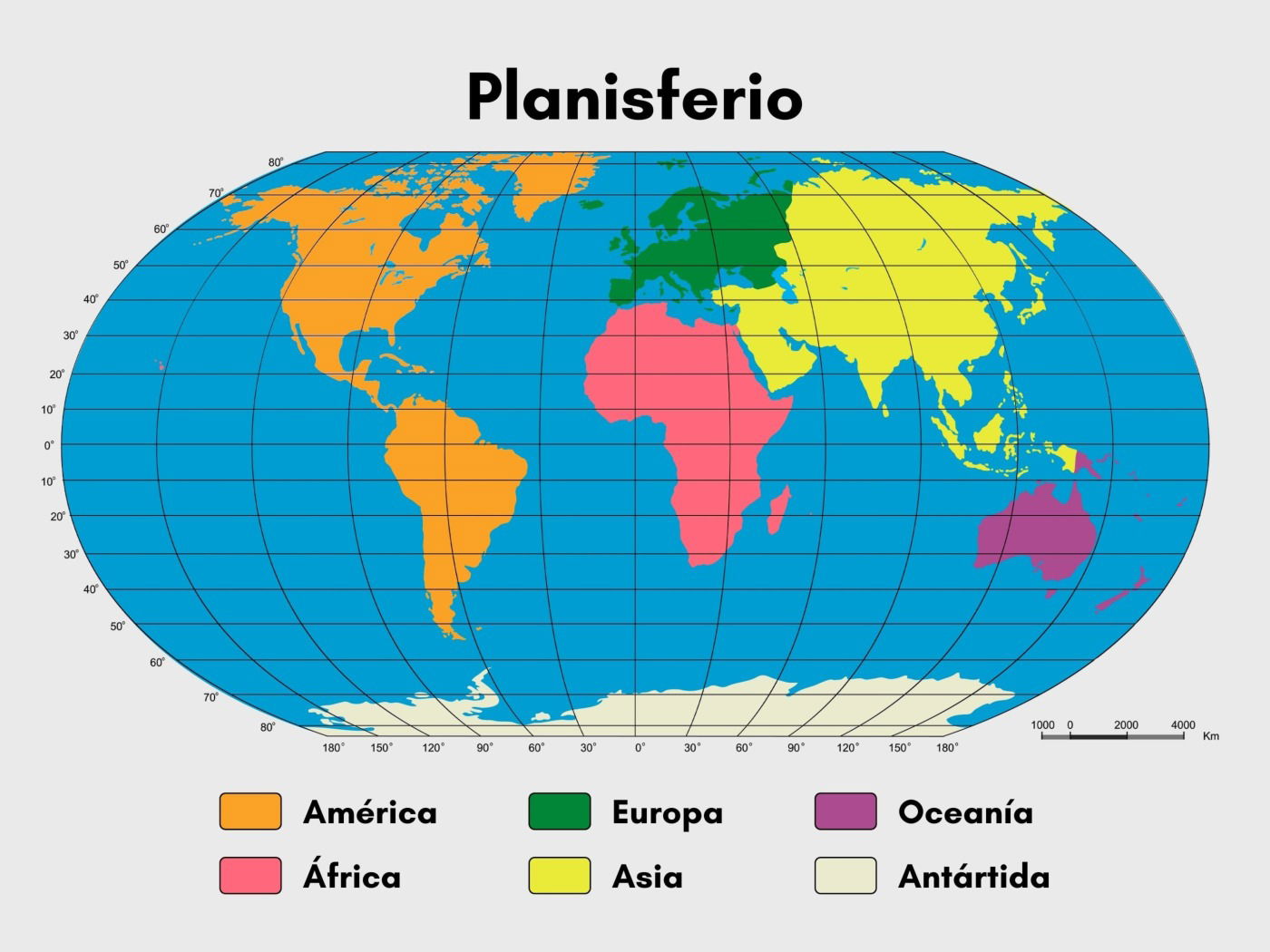 Planisferio: qué es, características, elementos y proyecciones ...