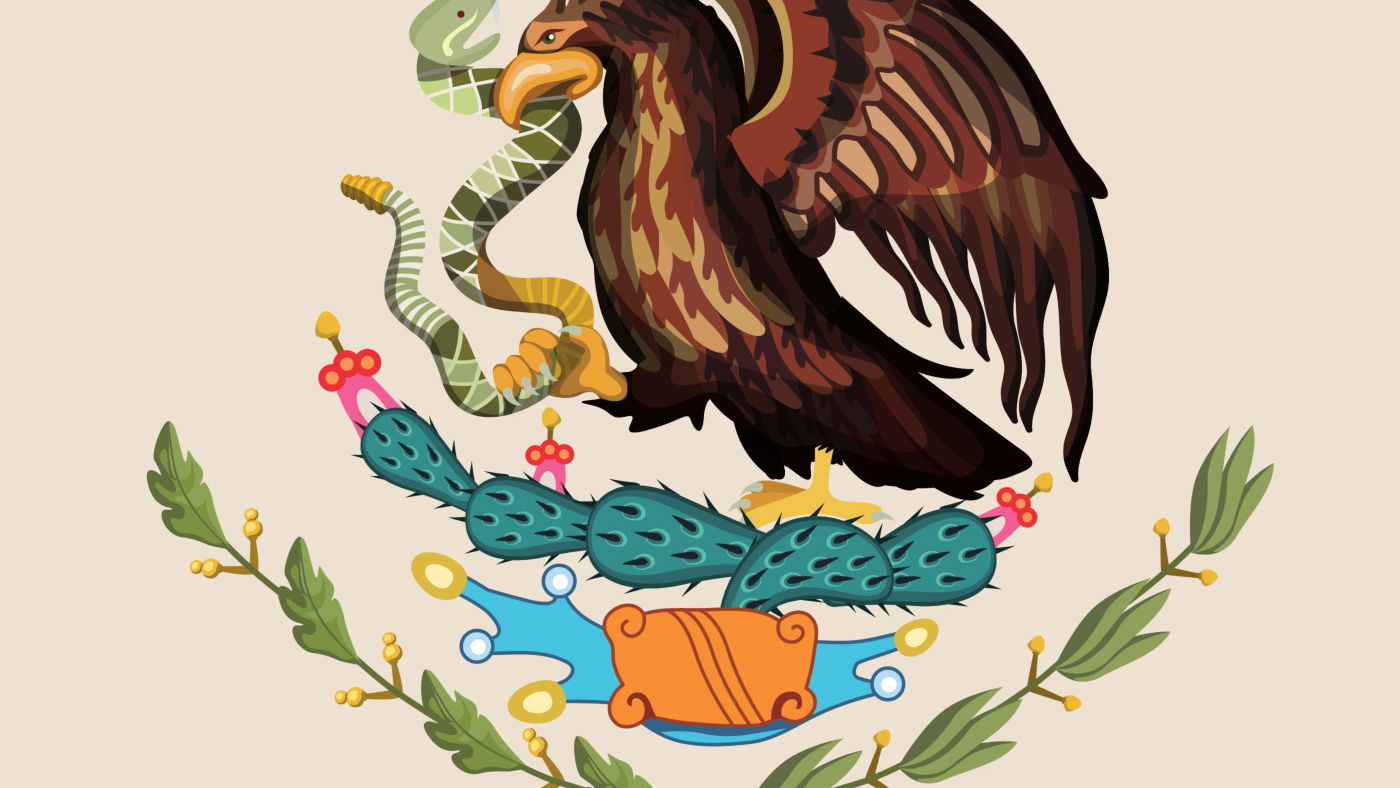 La Bandera De Mexico Escudo Escudo Mexico Con Bandera Chico Fiesta