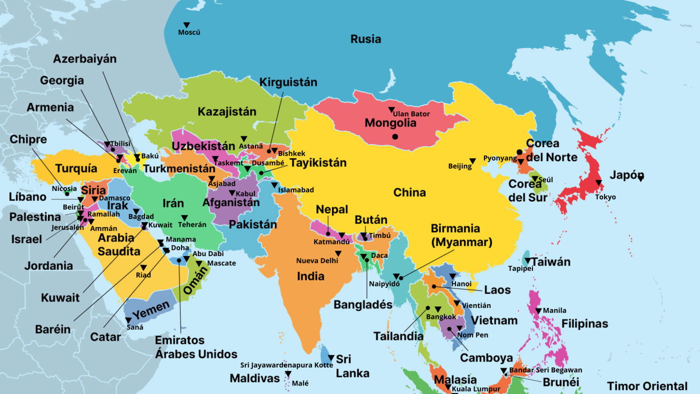 Mapa De Las Capitales De Los Estados De La Región Sur