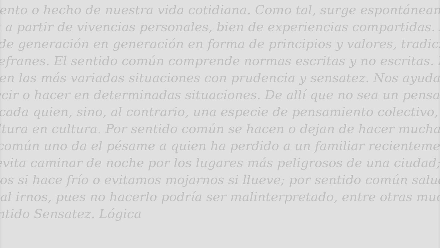 Qu Es Sentido Comn Significado Caractersticas